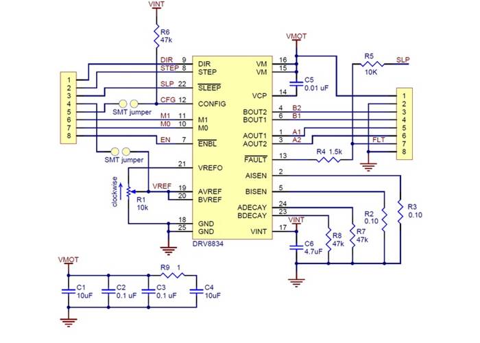 DRV8834 Low-Voltage Stepper Motor Driver Carrier
